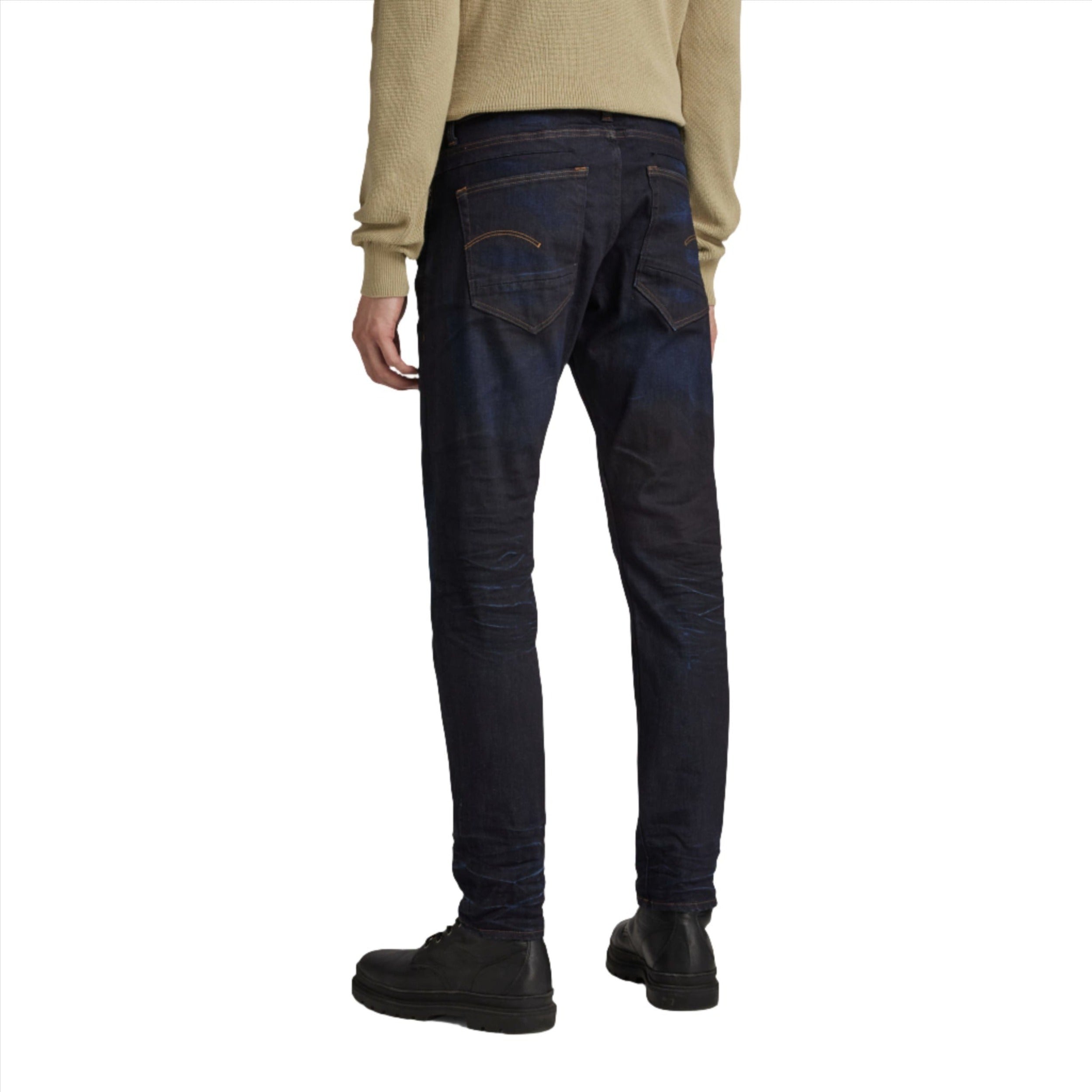 Dark Blue D Staq 5 Pocket Slim Jeans